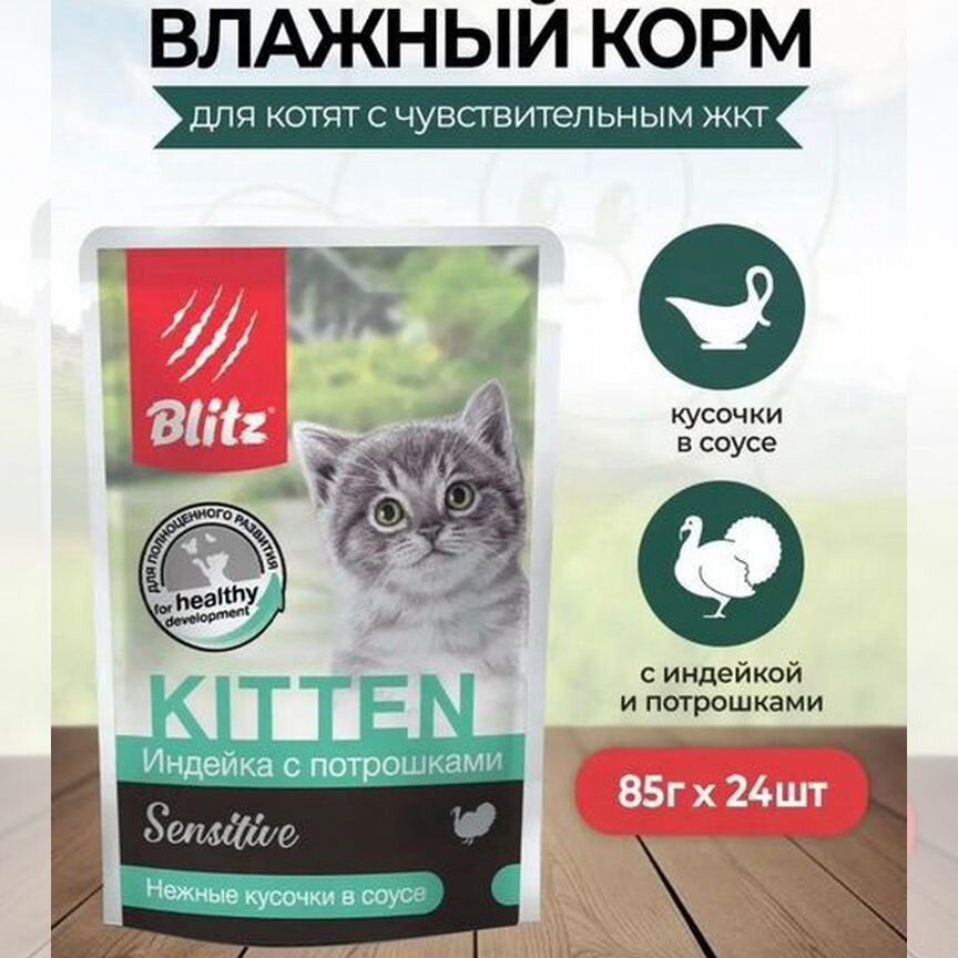 Корм для котят blitz