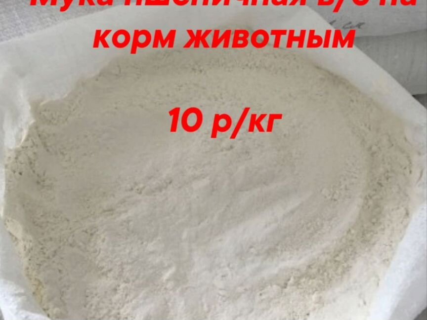Мука пшеничная в/с на корм животным