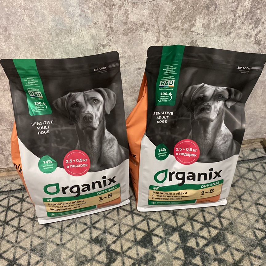 Корм для собак organix