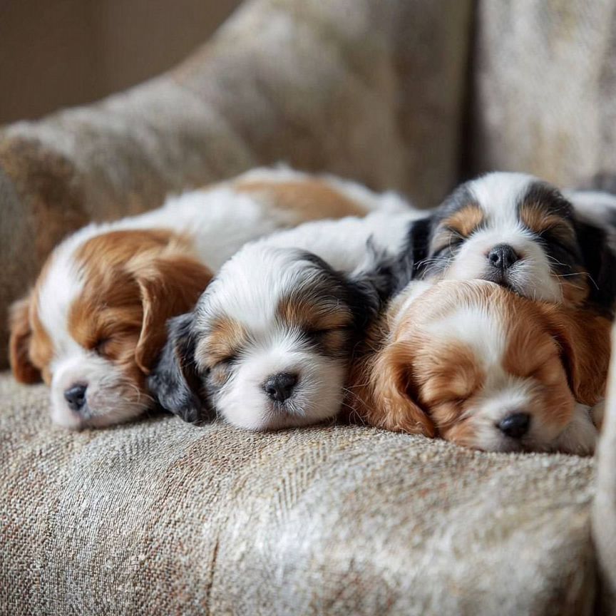 Кавалер кинг-чарльз-спаниель, щенок