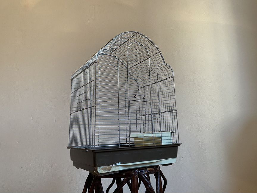 Клетка птичья (канарейка) средняя с купальней