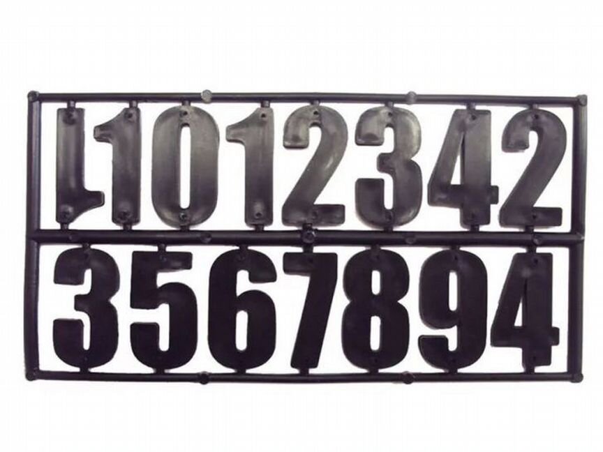 5 шт. Комплект цифр для ульев черный-15 (h40, плас