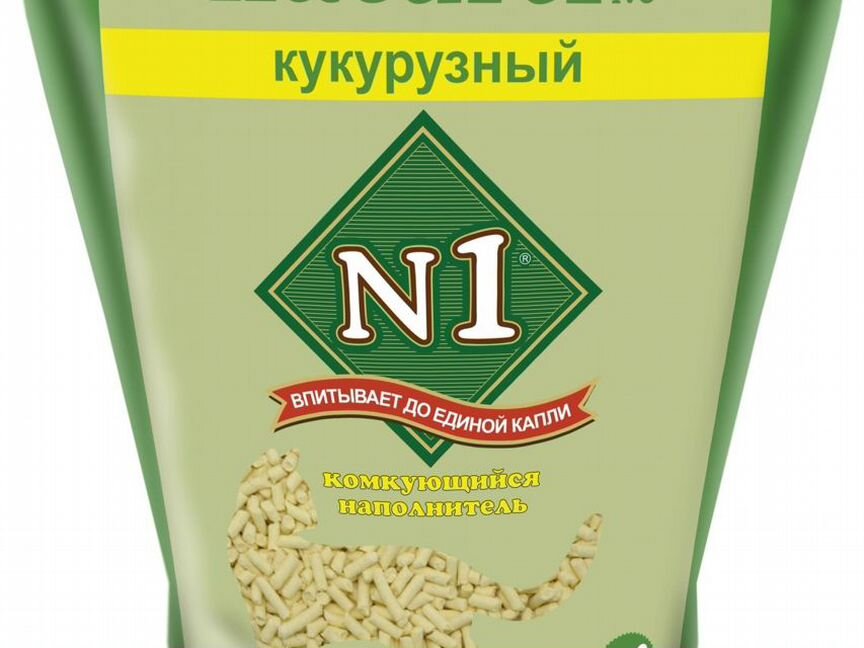 N1 комкующийся наполнитель "Кукурузный"