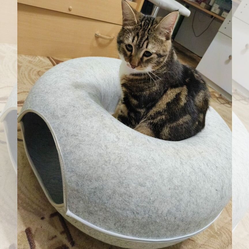 Домик для кошки бублик