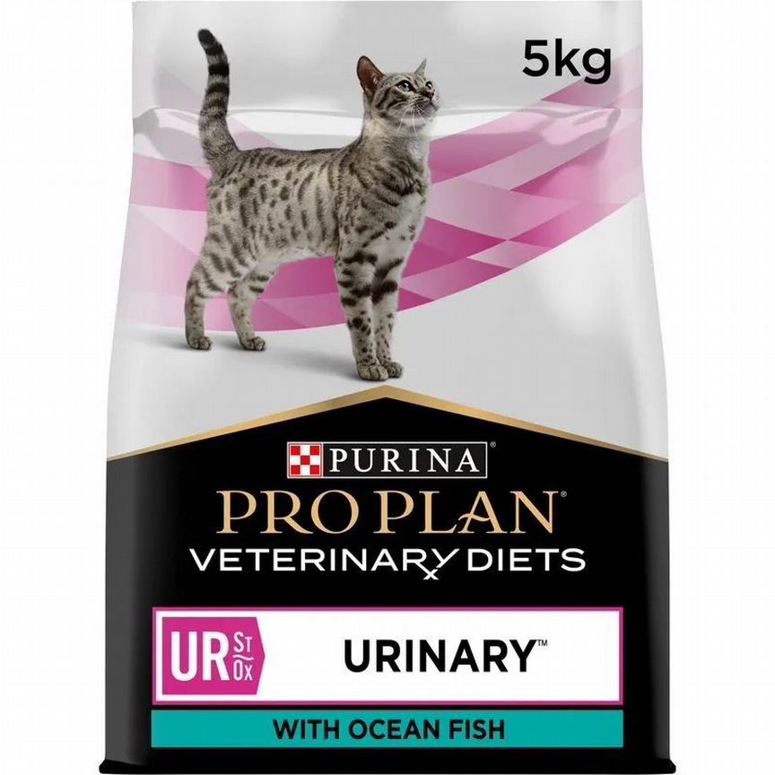 PRO plan Veterinary Diets UR Urinary, 5 кг, c рыбо