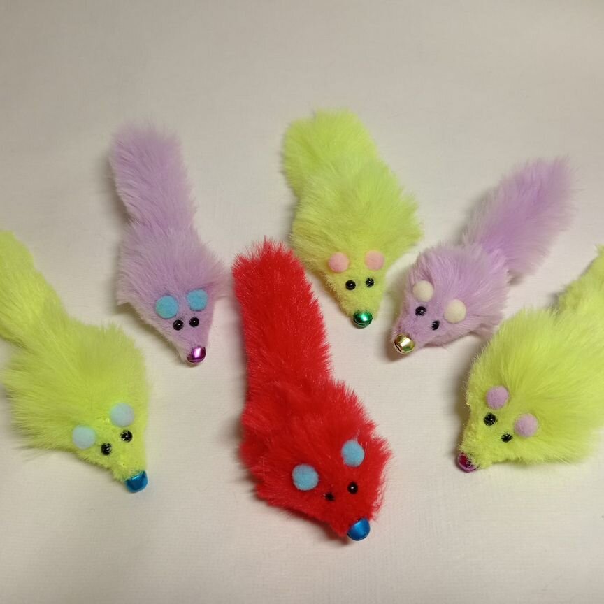 Игрушка для кошки мышка мех