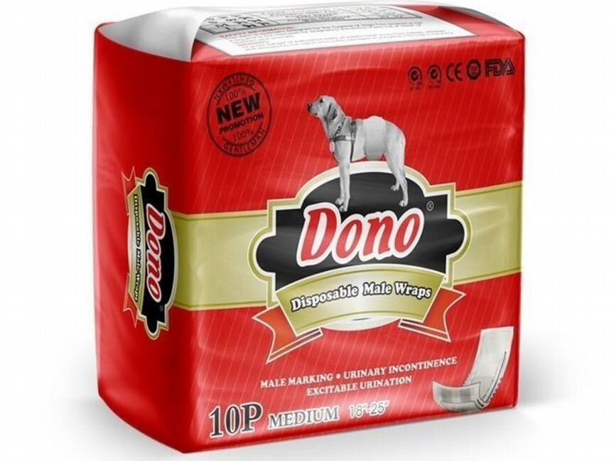 Одноразовые пояса / подгузники для кобелей Dono