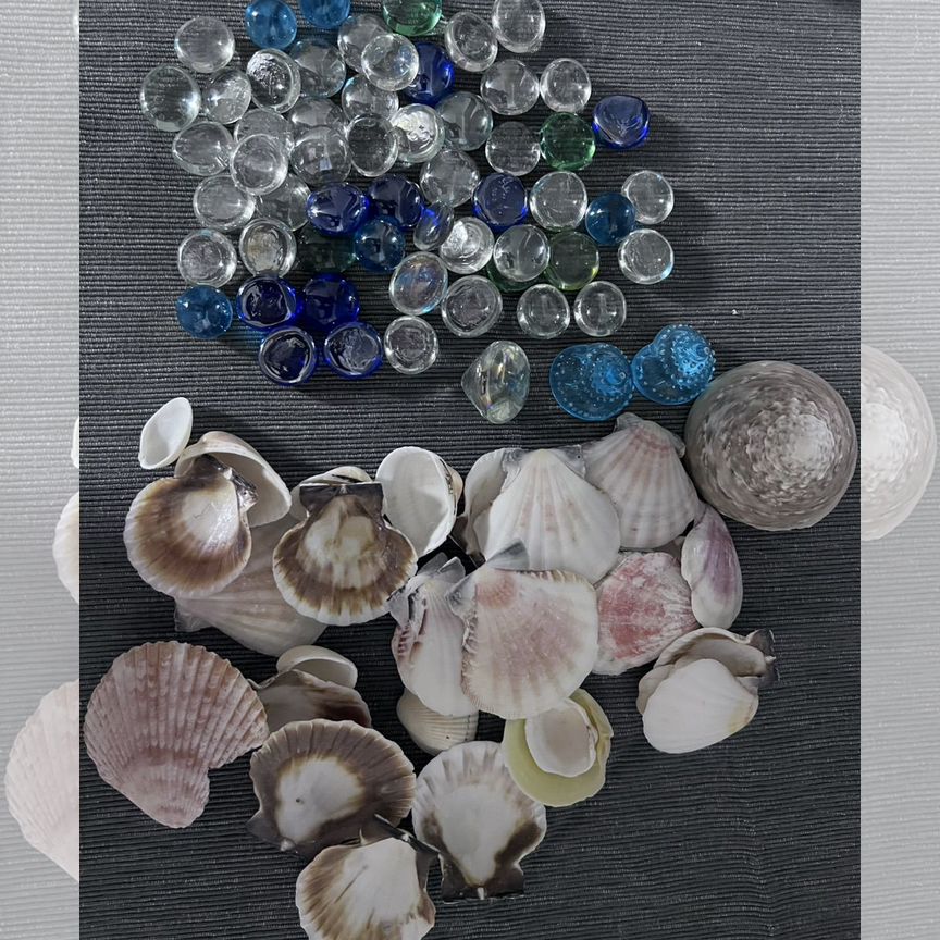 Стеклянные шарики для аквариума ракушки