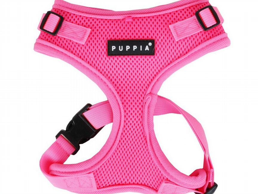 Шлейка Puppia Neon Soft "S", розовая