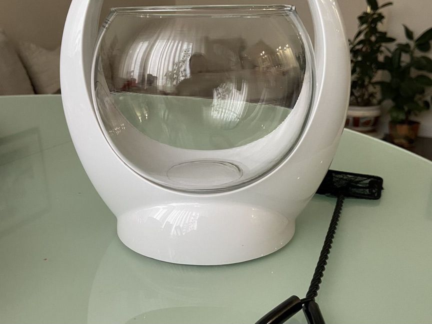 Betta Ring белый аквариум-шар с освещением LED
