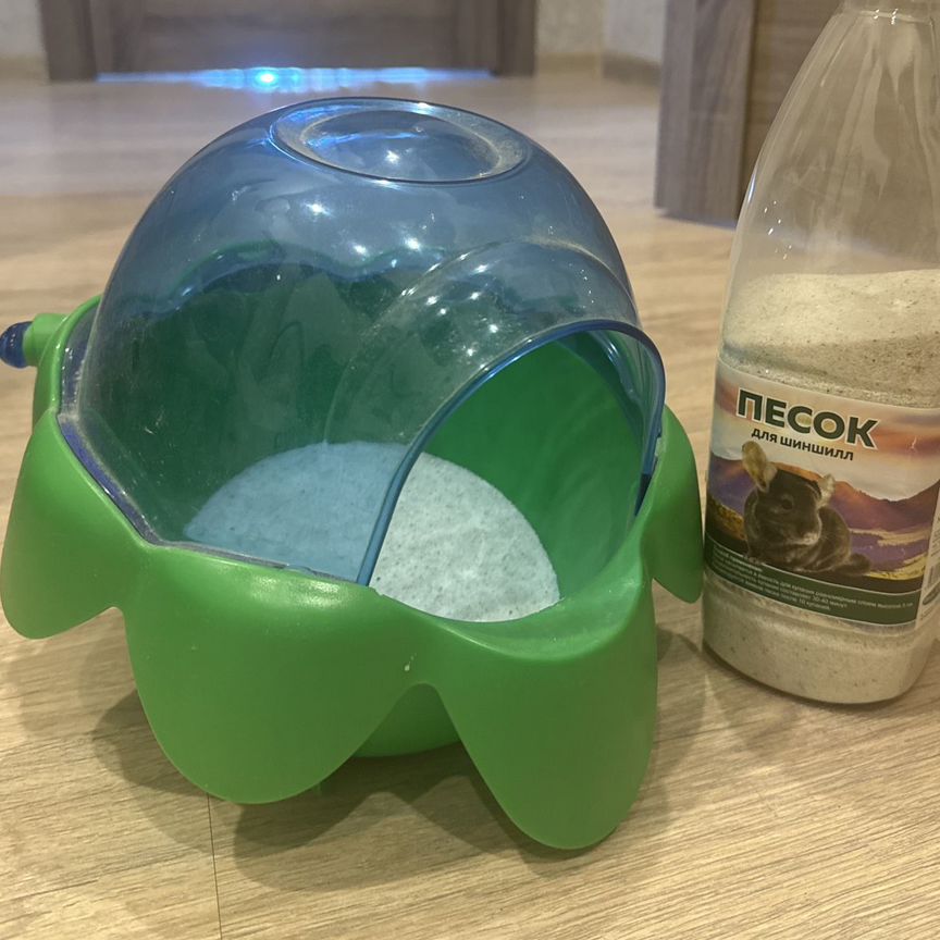 Ванночка для купания грызунов и песок