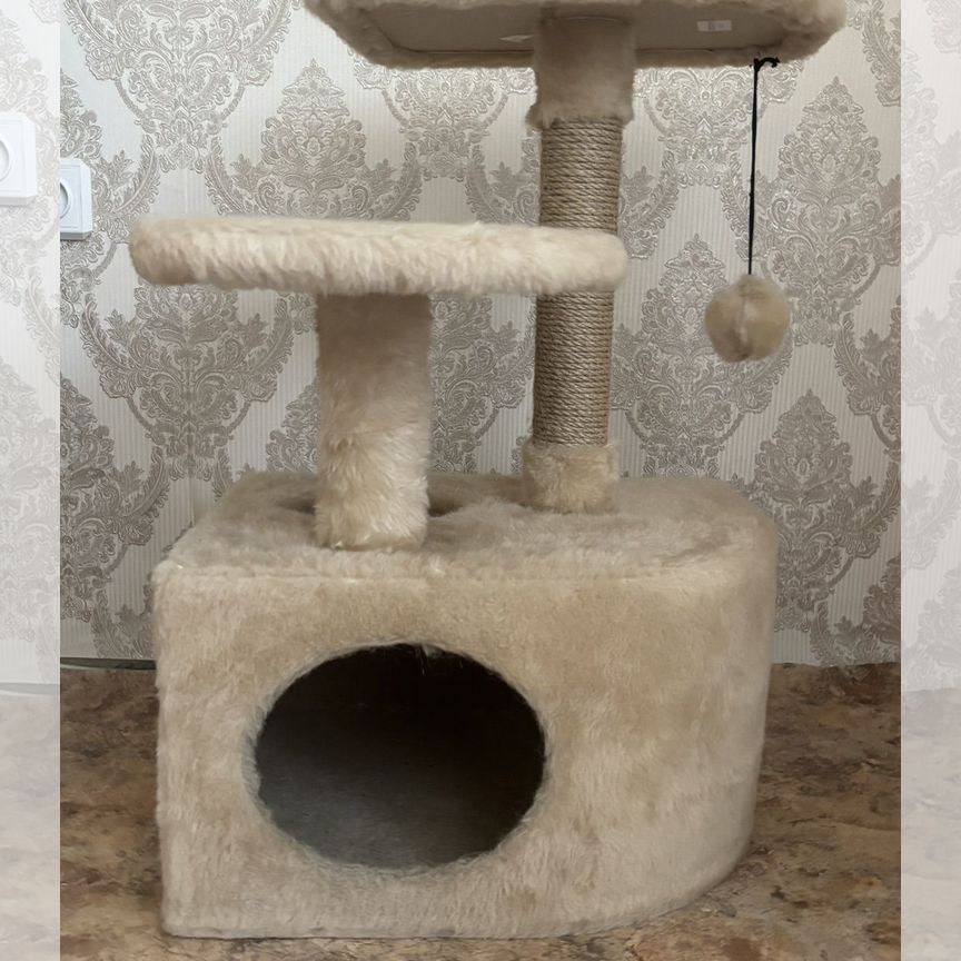 Когтеточка домик для кошки бу