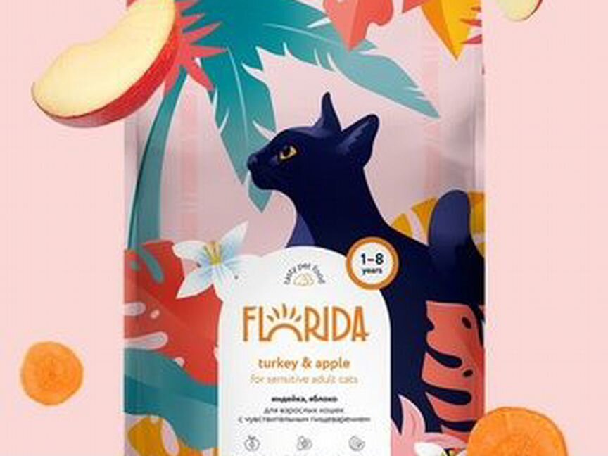 Florida Флорида корм для кошек 3+1кг доставка