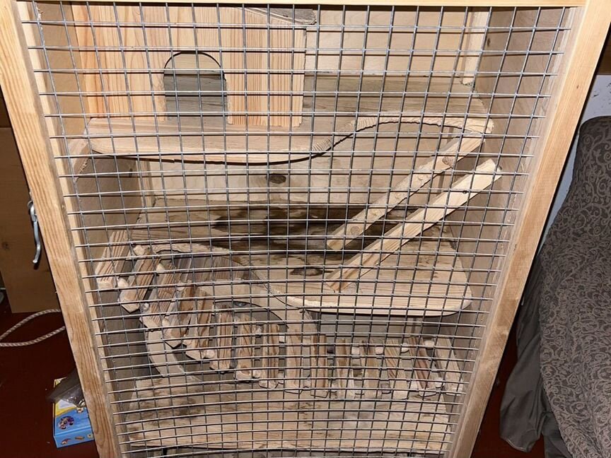 Клетка для шиншиллы бу, ручная работа