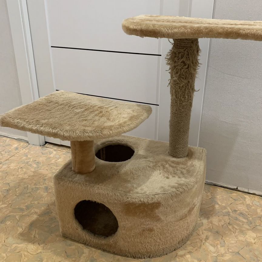 Когтеточка домик для кошки бу