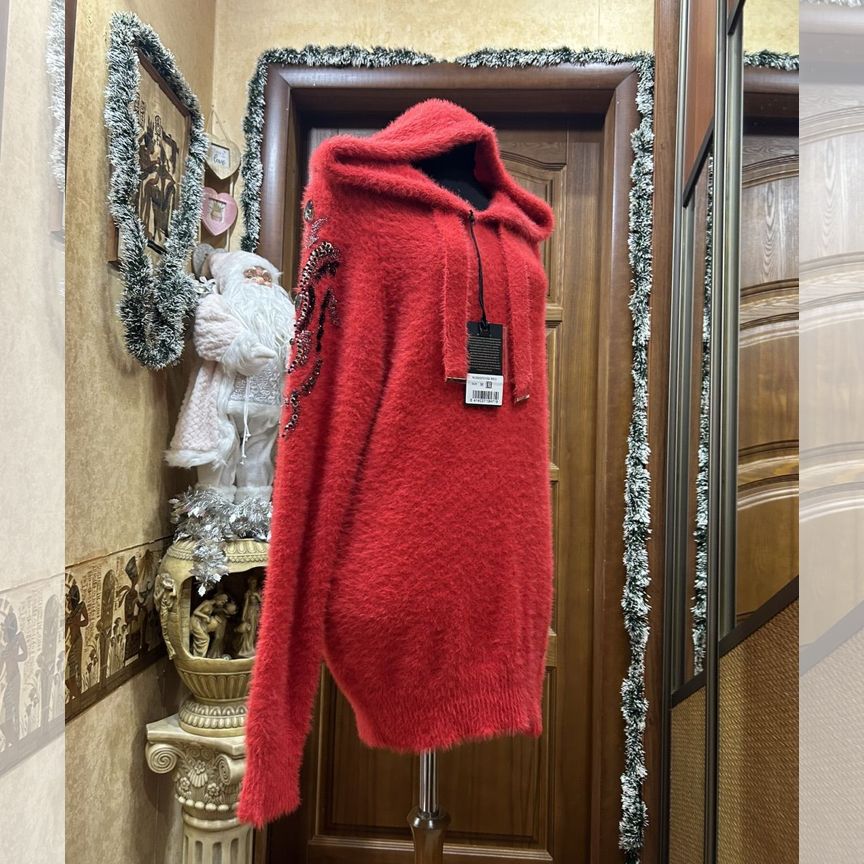 Dshe кофта с капюшоном и декором 42/48