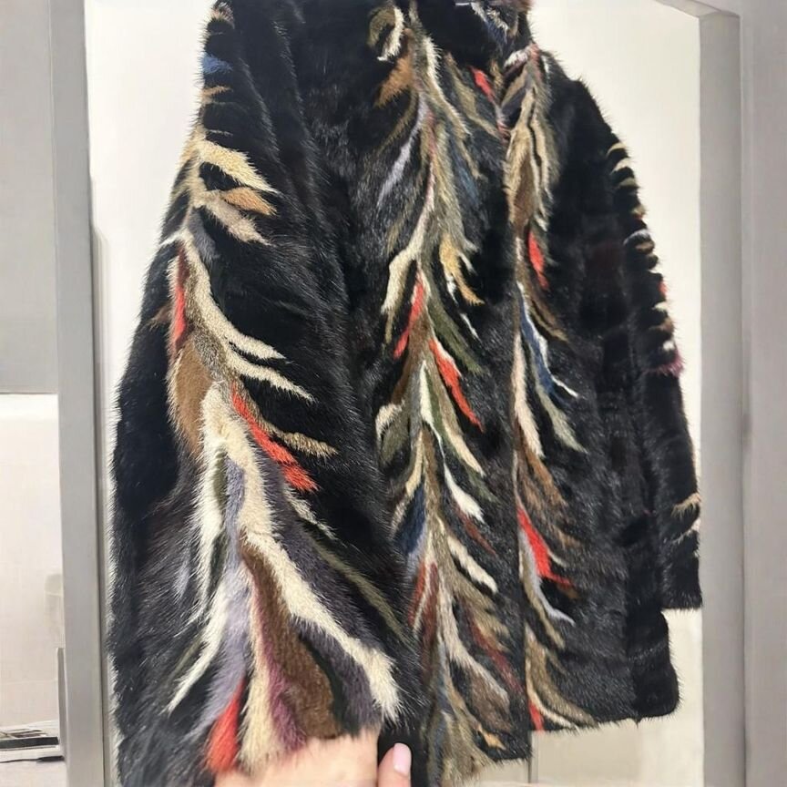 Шуба норковая(пэчворк) 48-50