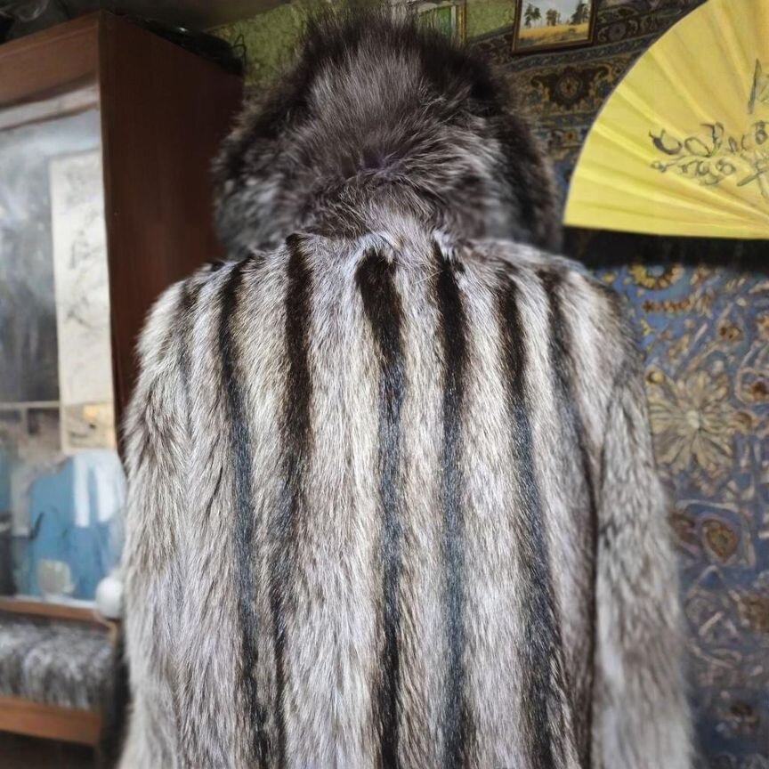 Шуба енотовая 46 48 длинная