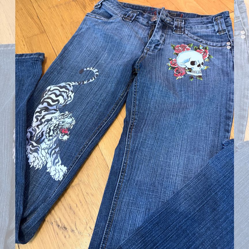 Джинсы y2k ed hardy type archive vintage