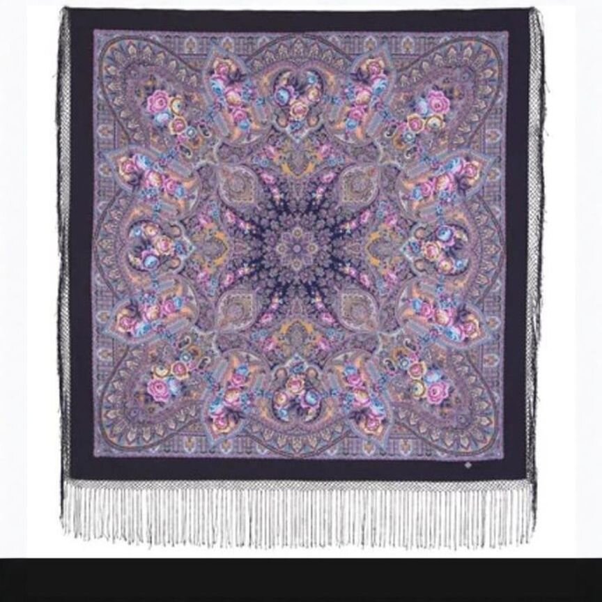 Павловопосадский платок осенние колокола вид 15