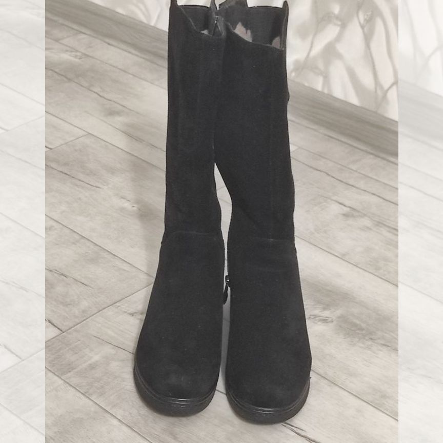 Сапоги замшевые зимние натуральные размер 37